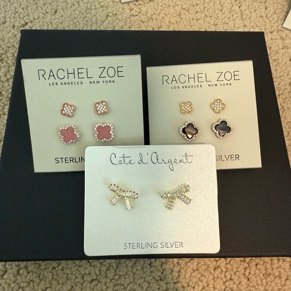 Rachel Zoe | Jewelry | Nwt Rachel Zoe Sterling Silver Earrings Set ...